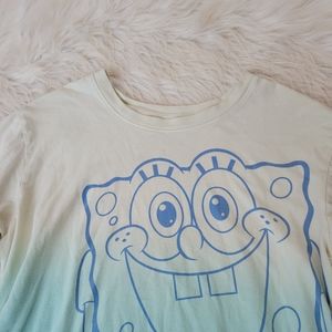 SpongeBob Squarepants | Tops | Spongebob Crop Top Rare Boxy Ombre Blue ...